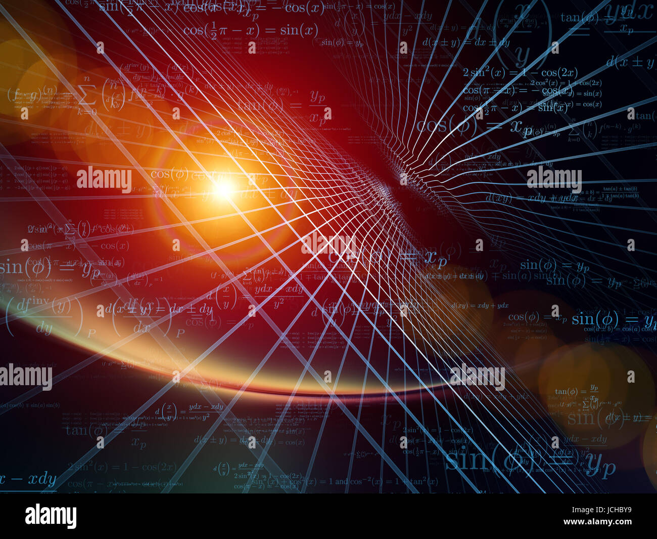 Space Geometry series. Backdrop of Math, geometry and design elements ...