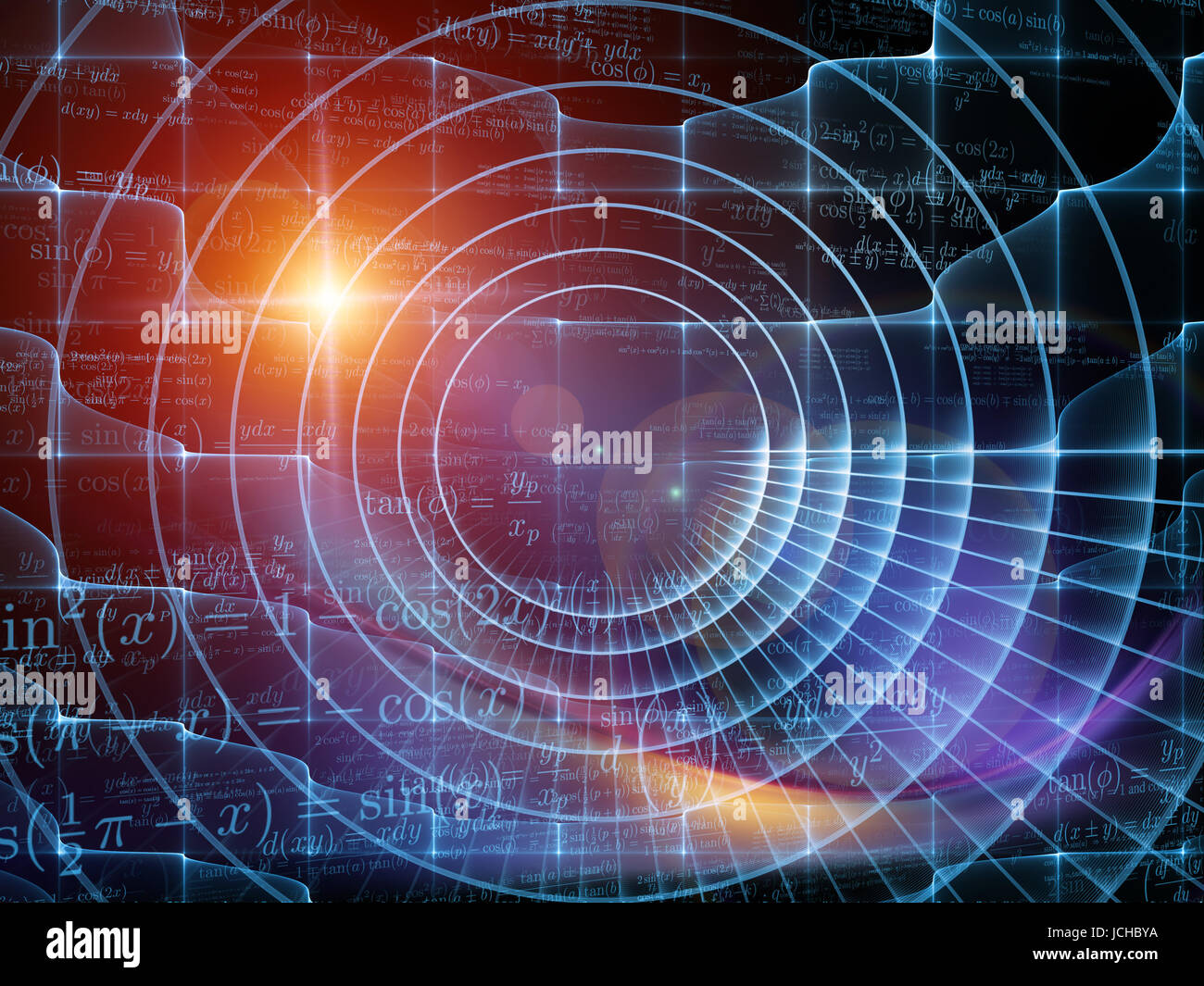 Space Geometry series. Artistic abstraction composed of Math, geometry ...