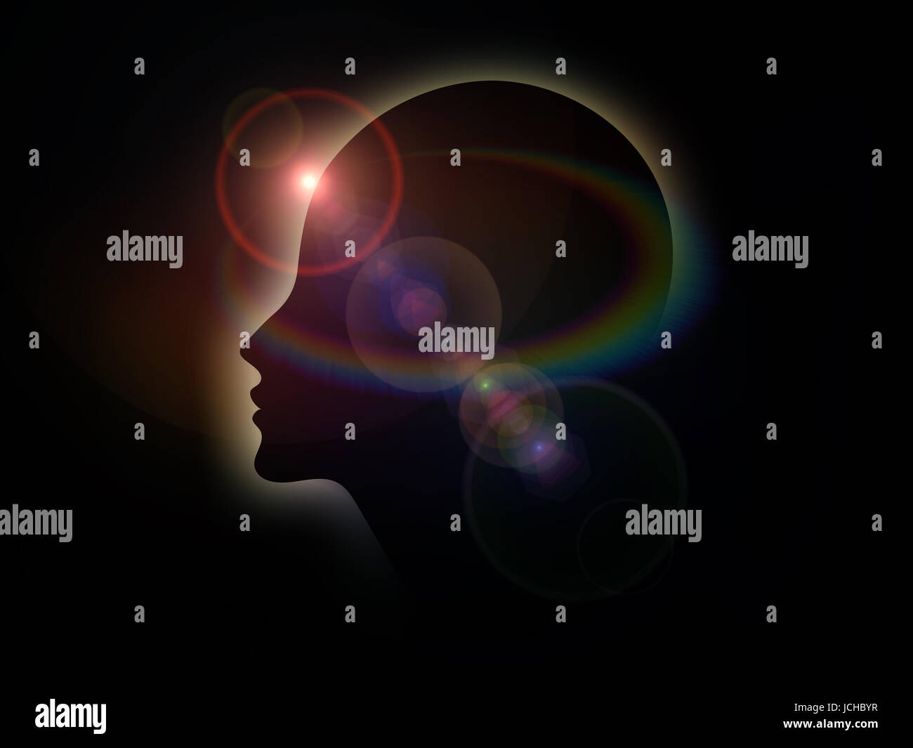 Mind Geometry series. Artistic background made of Human profile, math ...