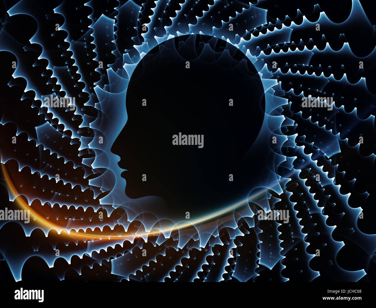 Mind Geometry series. Design composed of Human profile, math and design ...
