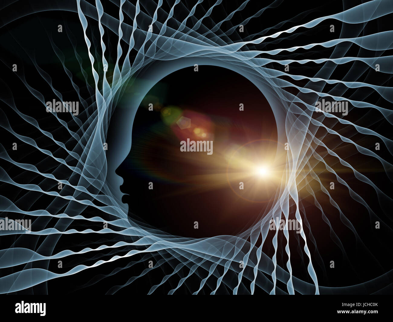 Mind Geometry series. Backdrop composed of Human profile, math and ...