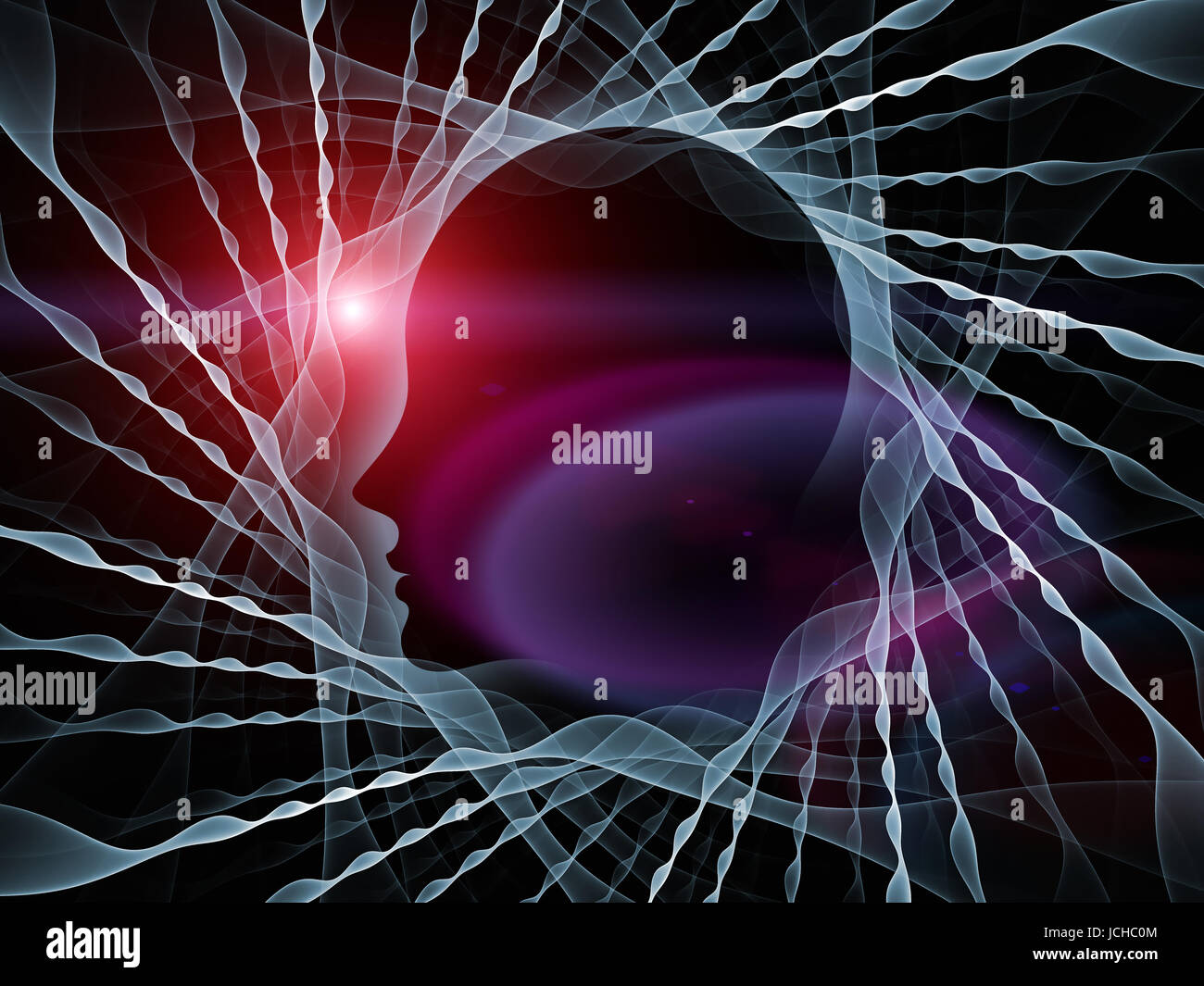 Mind Geometry series. Backdrop composed of Human profile, math and ...