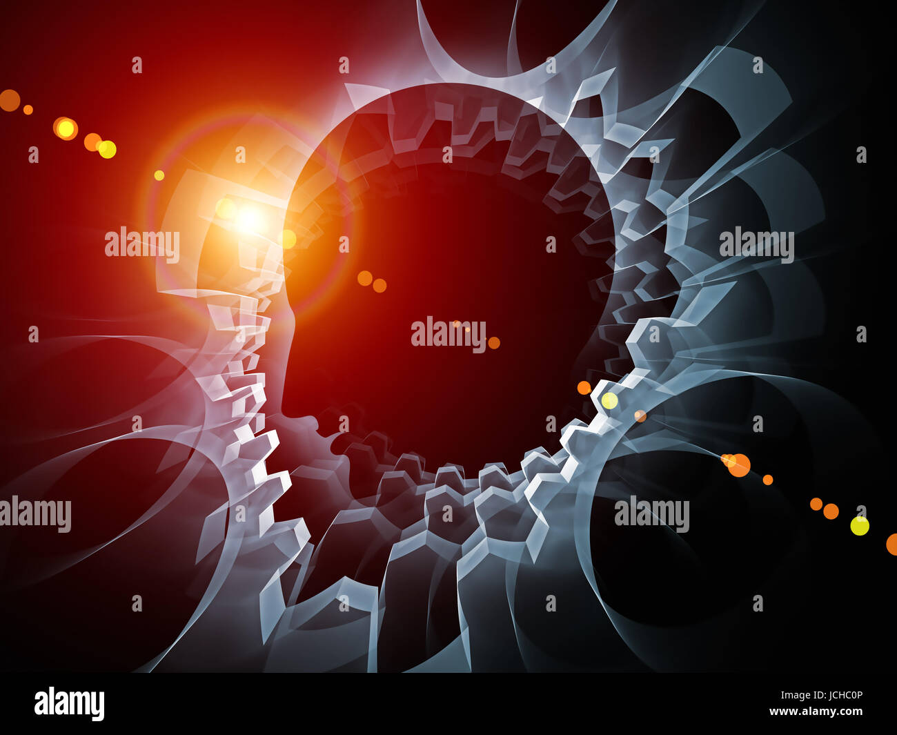 Mind Geometry series. Backdrop composed of Human profile, math and ...