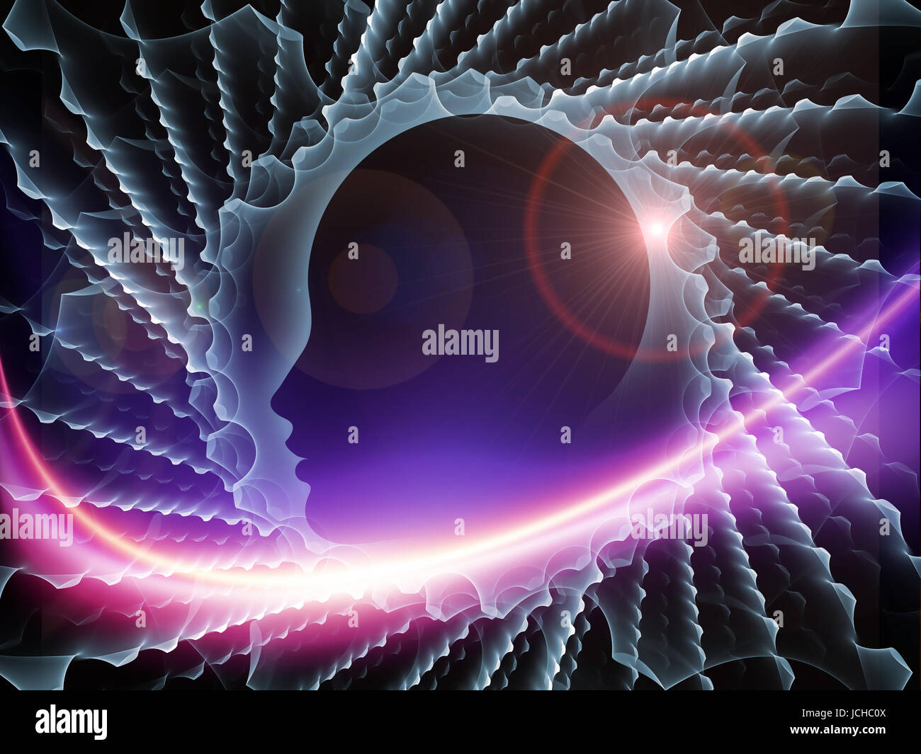 Mind Geometry series. Backdrop composed of Human profile, math and ...
