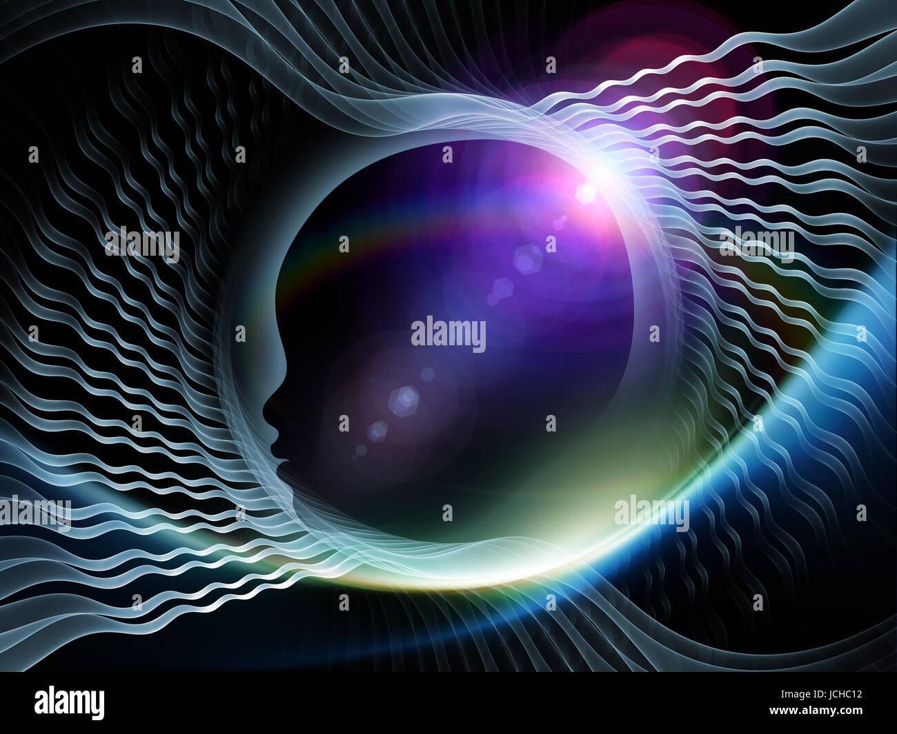 Mind Geometry series. Design made of Human profile, math and design ...