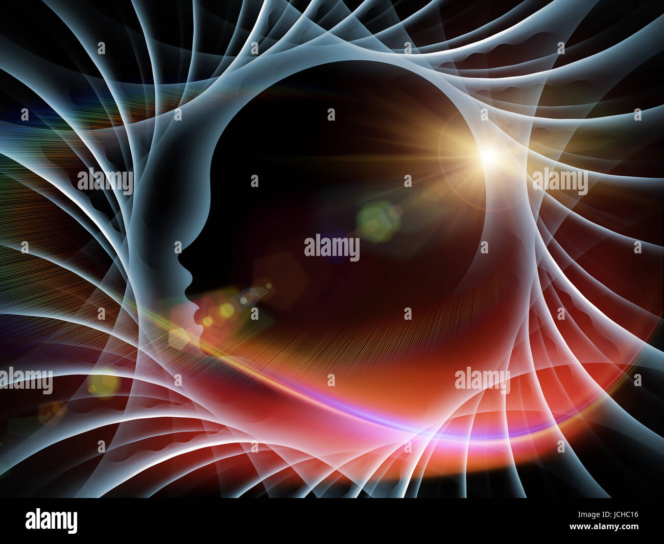 Mind Geometry series. Design made of Human profile, math and design ...