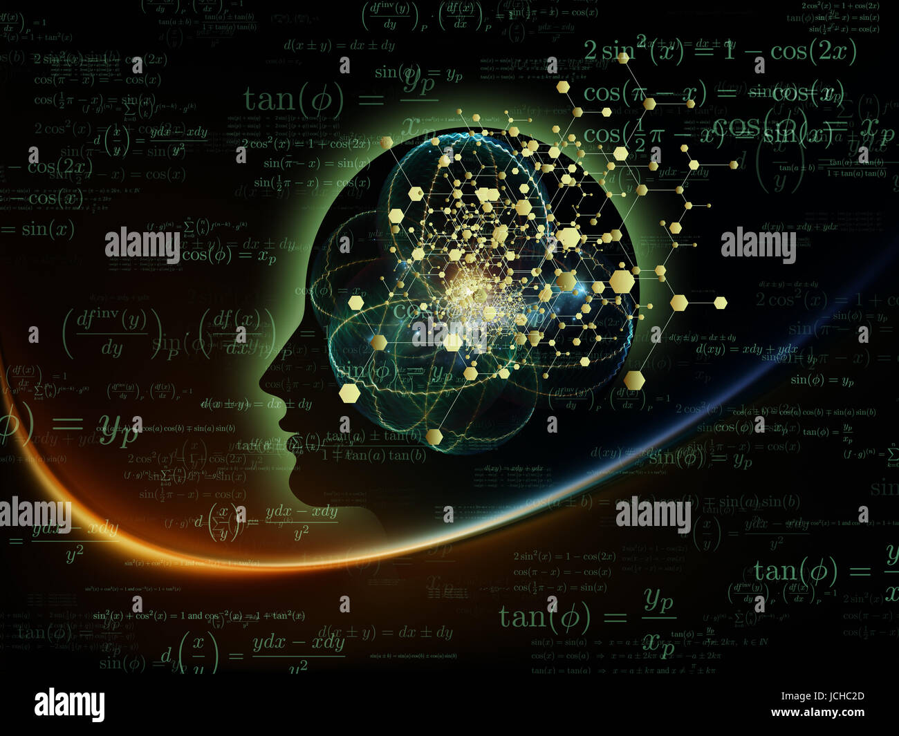 Mind Geometry series. Interplay of Human profile, math and design ...