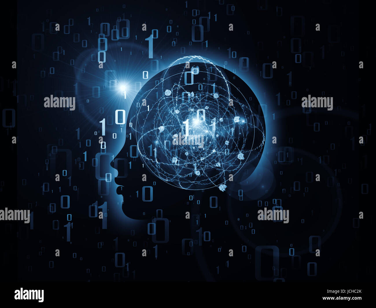 Mind Geometry series. Background design of Human profile, math and ...