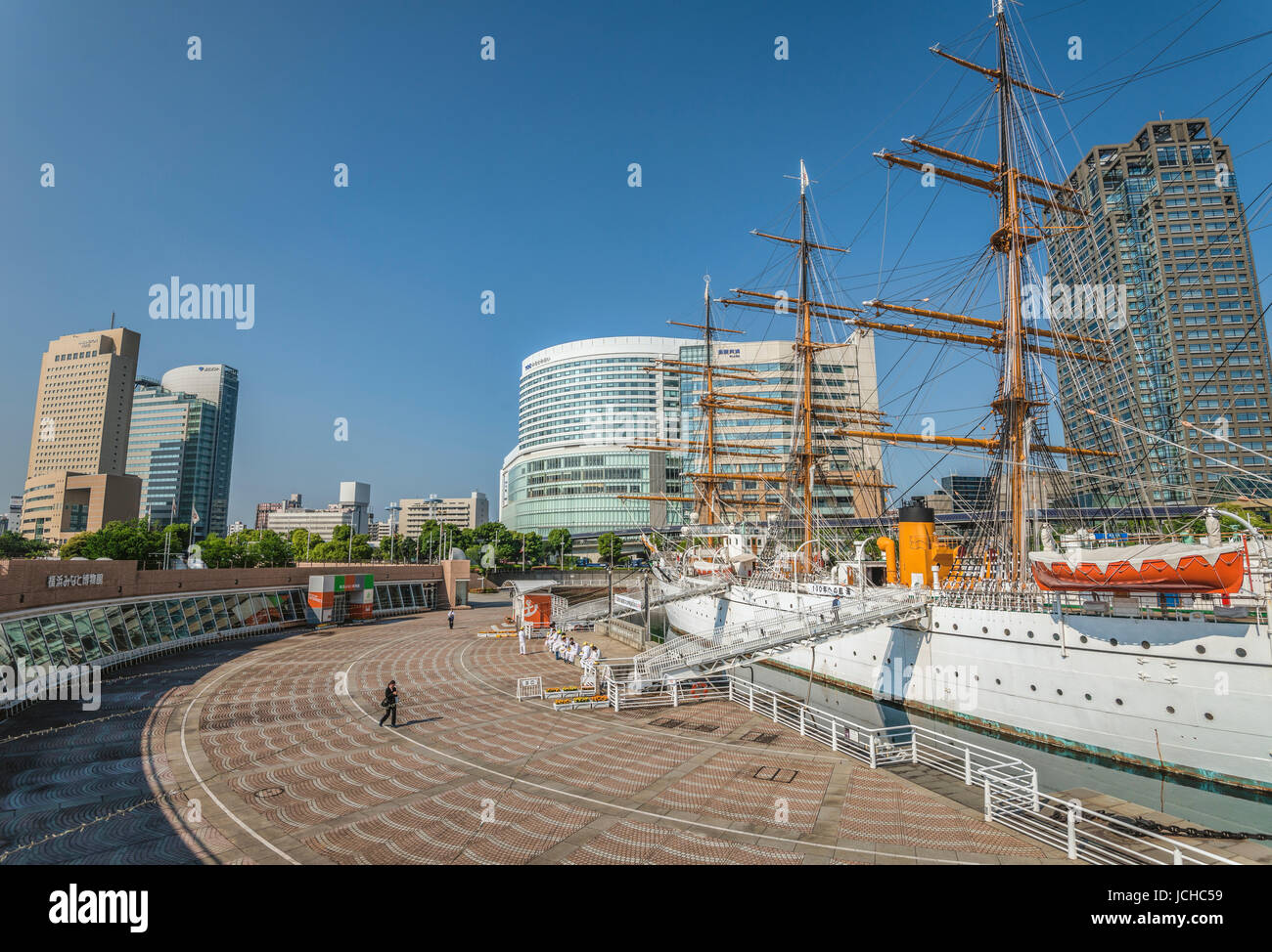 Tall ship Nippon Maru at the Memorial Park of the same name, Yokohama ...