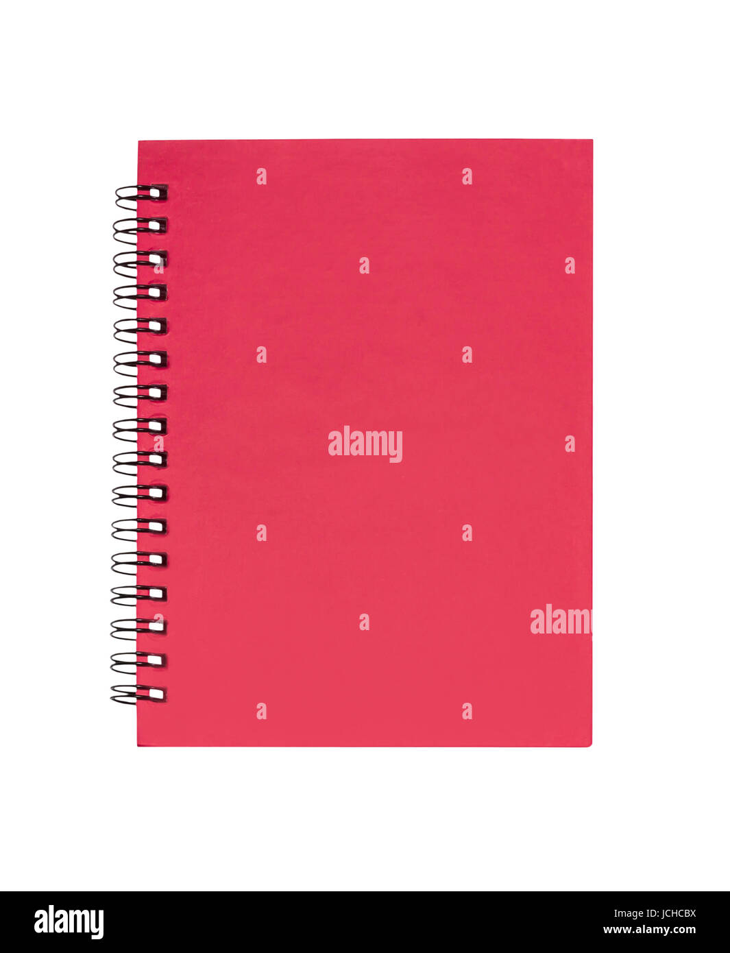 Red cover note book isolated on white background Stock Photo - Alamy