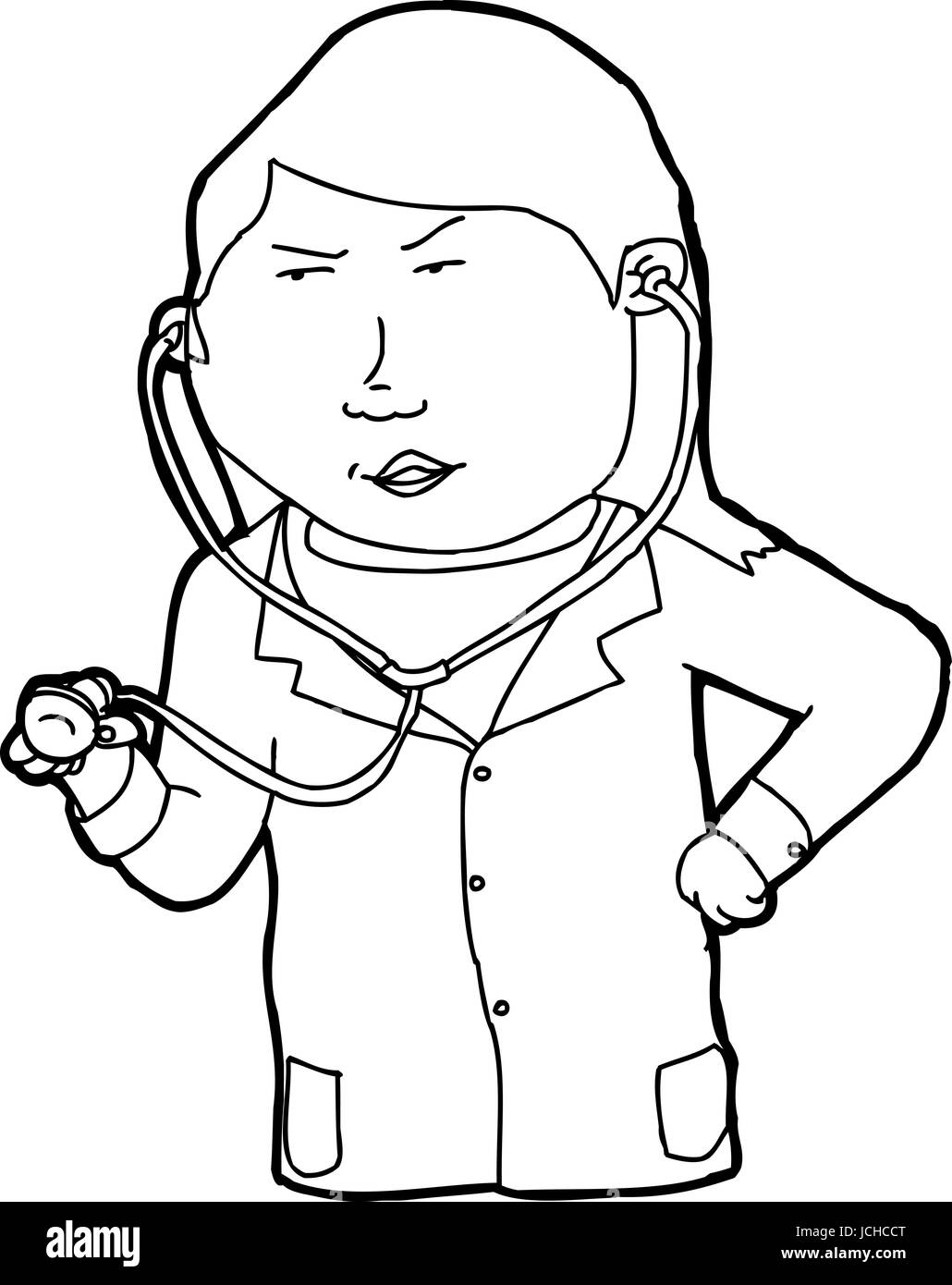 Hand Drawn Outline Cartoon Holding High Resolution Stock Photography ...