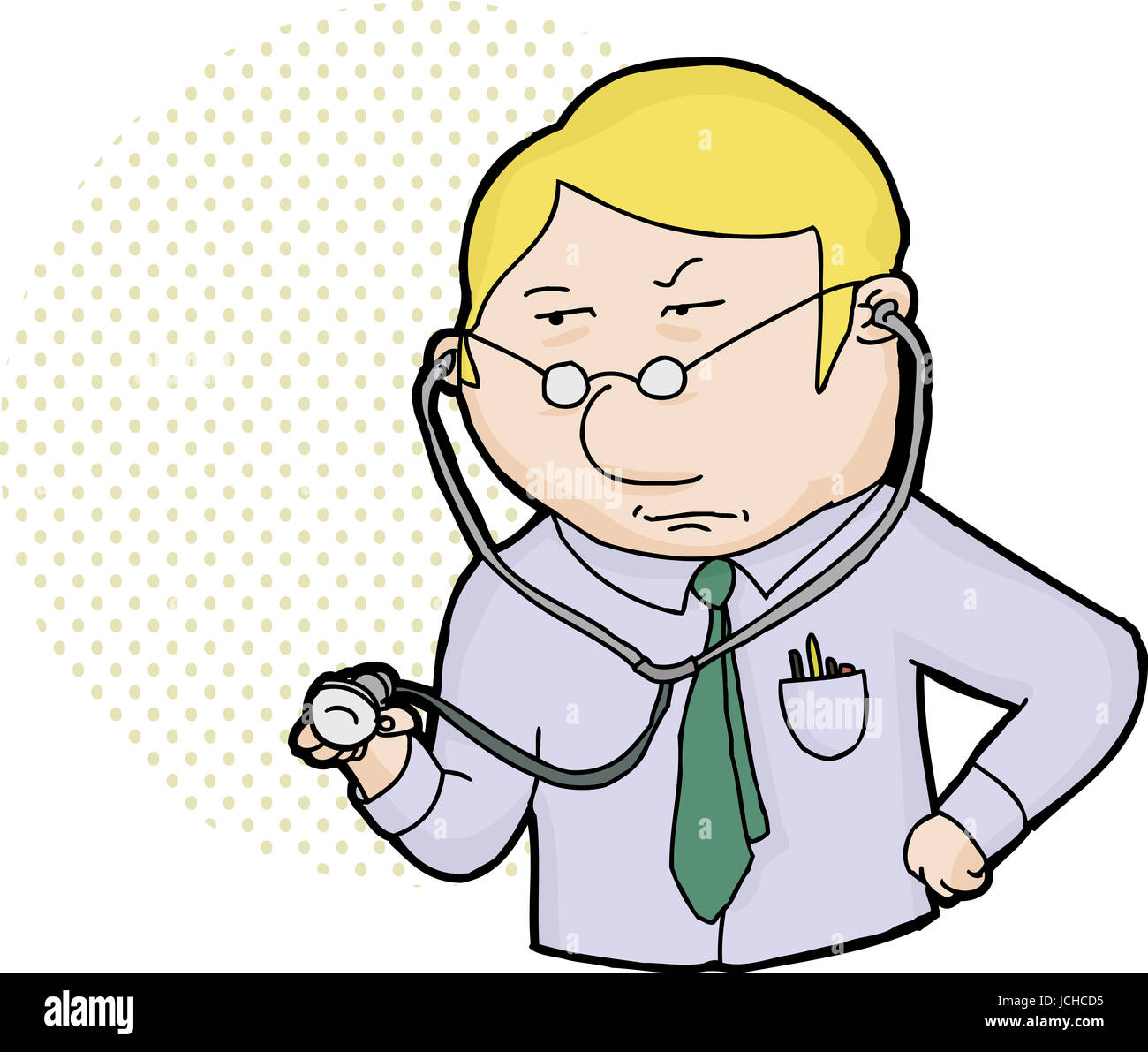 Cartoon concerned doctor illustration hi-res stock photography and ...
