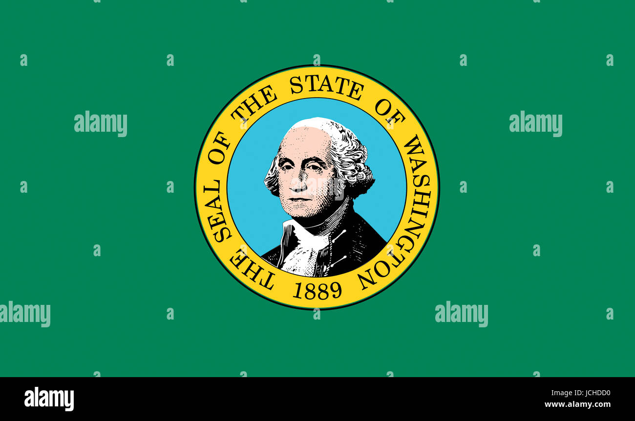 Washington state flag hi-res stock photography and images - Alamy