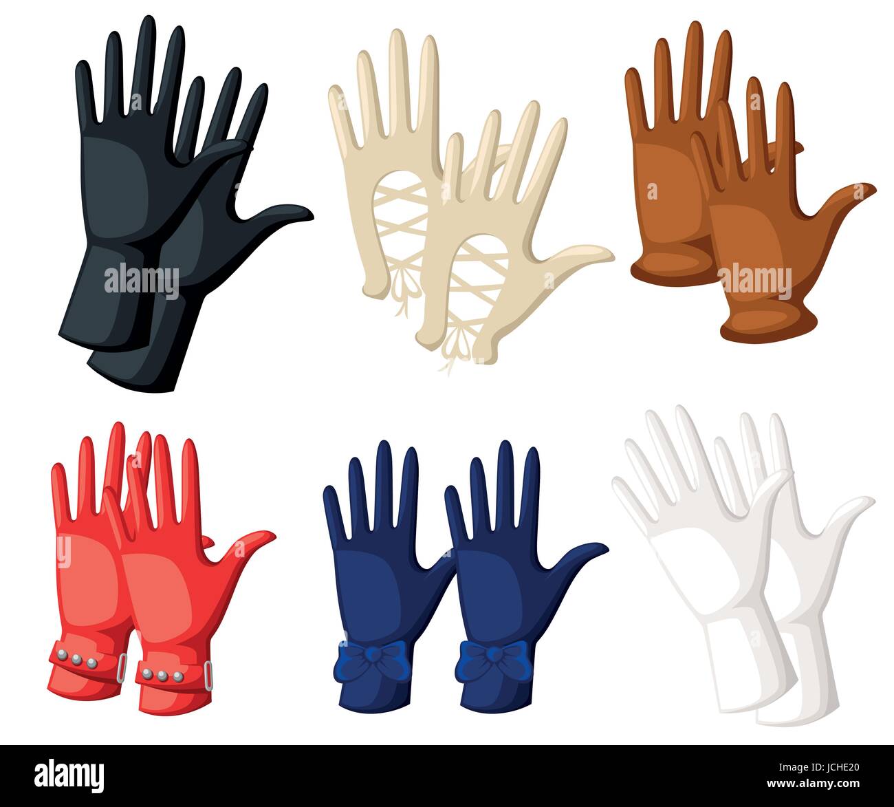 Winter gloves object vector illustration flat design Gloves icon Work ...