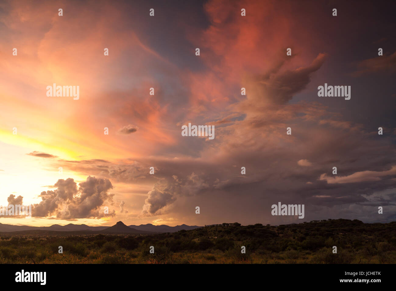 Namibian landscape at dusk hi-res stock photography and images - Alamy