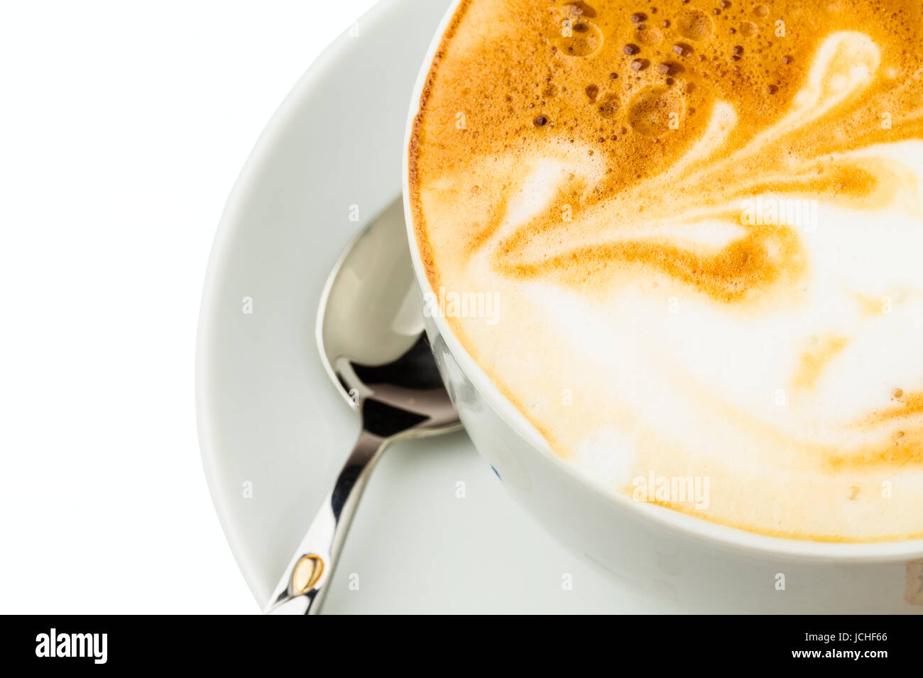 cup of cappucino isolatad on white background Stock Photo - Alamy