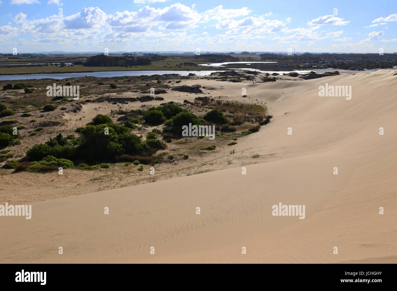 Dunes behind of Barra de Valizas - Uruguay Stock Photo - Alamy