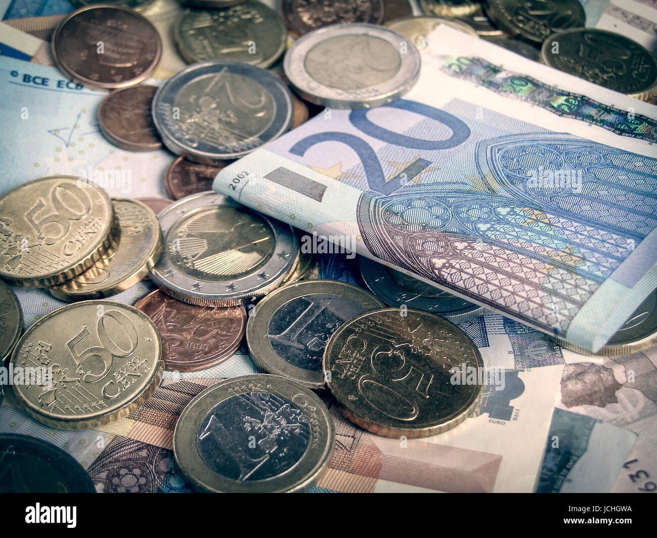 Vintage looking Euro picture Stock Photo - Alamy