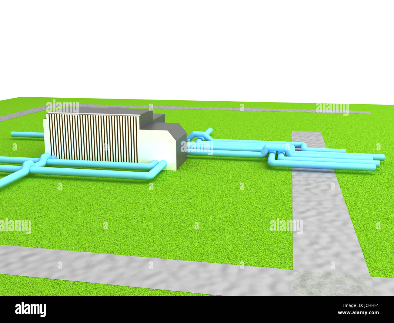 Illustration of Gas distribution station Stock Photo - Alamy