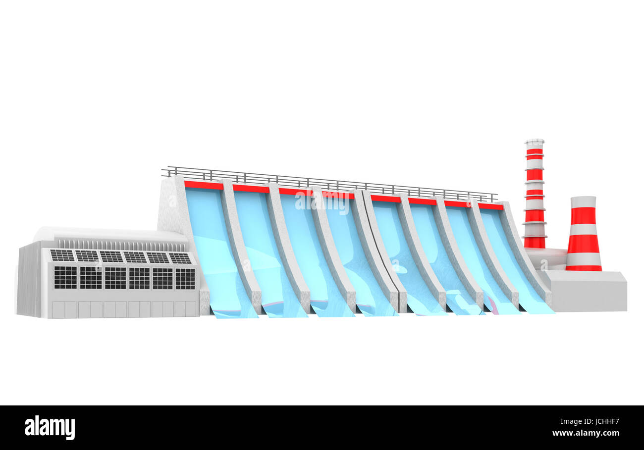 Hydro electric power station on Cut Out Stock Images & Pictures - Alamy