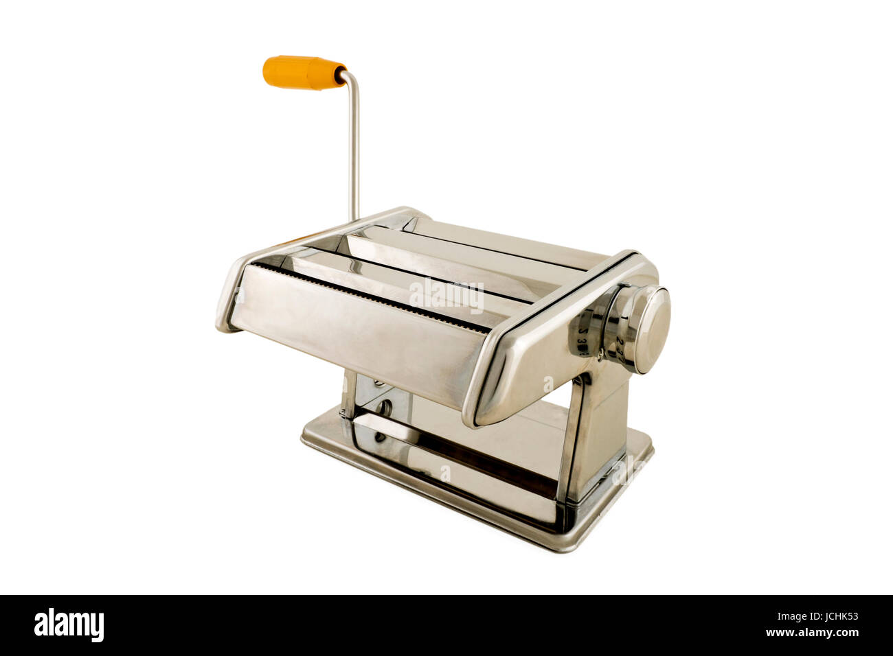 A metal pasta machine used for making various types of pasta Stock ...