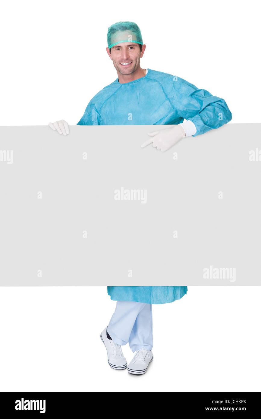 Male surgeon in scrubs uniform. Isolated on white Stock Photo - Alamy