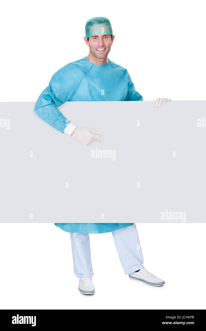 Male surgeon in scrubs uniform. Isolated on white Stock Photo - Alamy