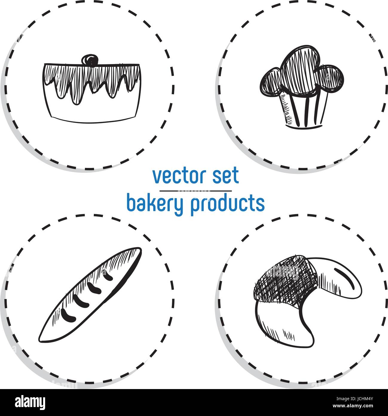 Hand Drawn fast food sticker set. Blackboard Icon with chalk design ...