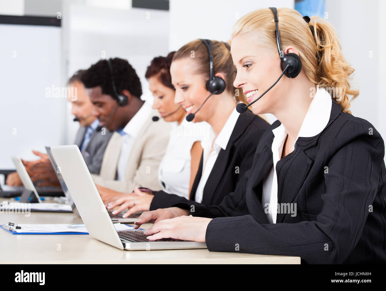 Conference call headsets hi-res stock photography and images - Alamy