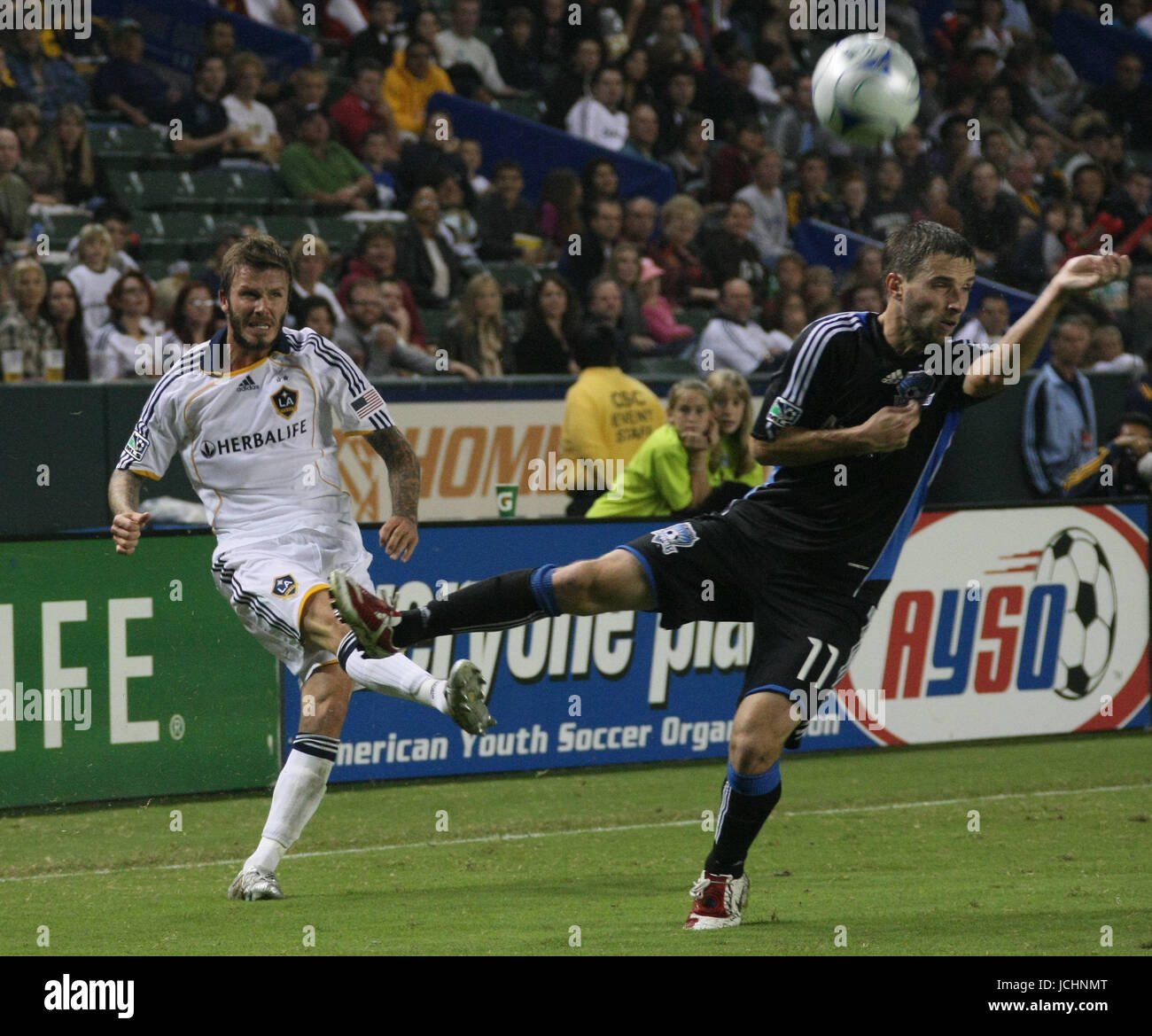DAVID BECKHAM, BOBBY CONVEY LOS ANGELES GALAXY V SAN JOSE LOS ANGELES ...