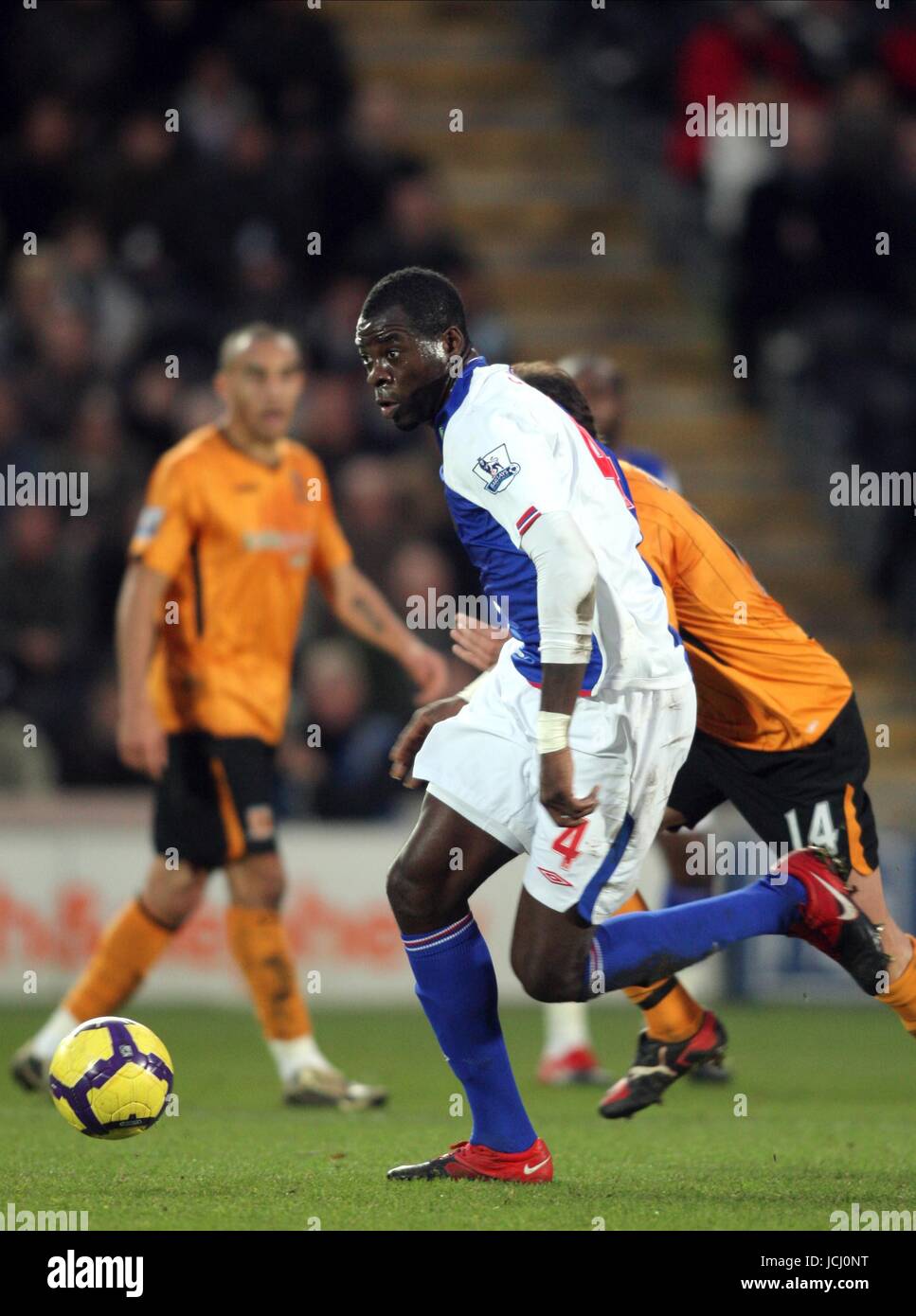 CHRIS SAMBA BLACKBURN ROVERS FC HULL CITY V BLACKBURN ROVERS KC STADIUM ...