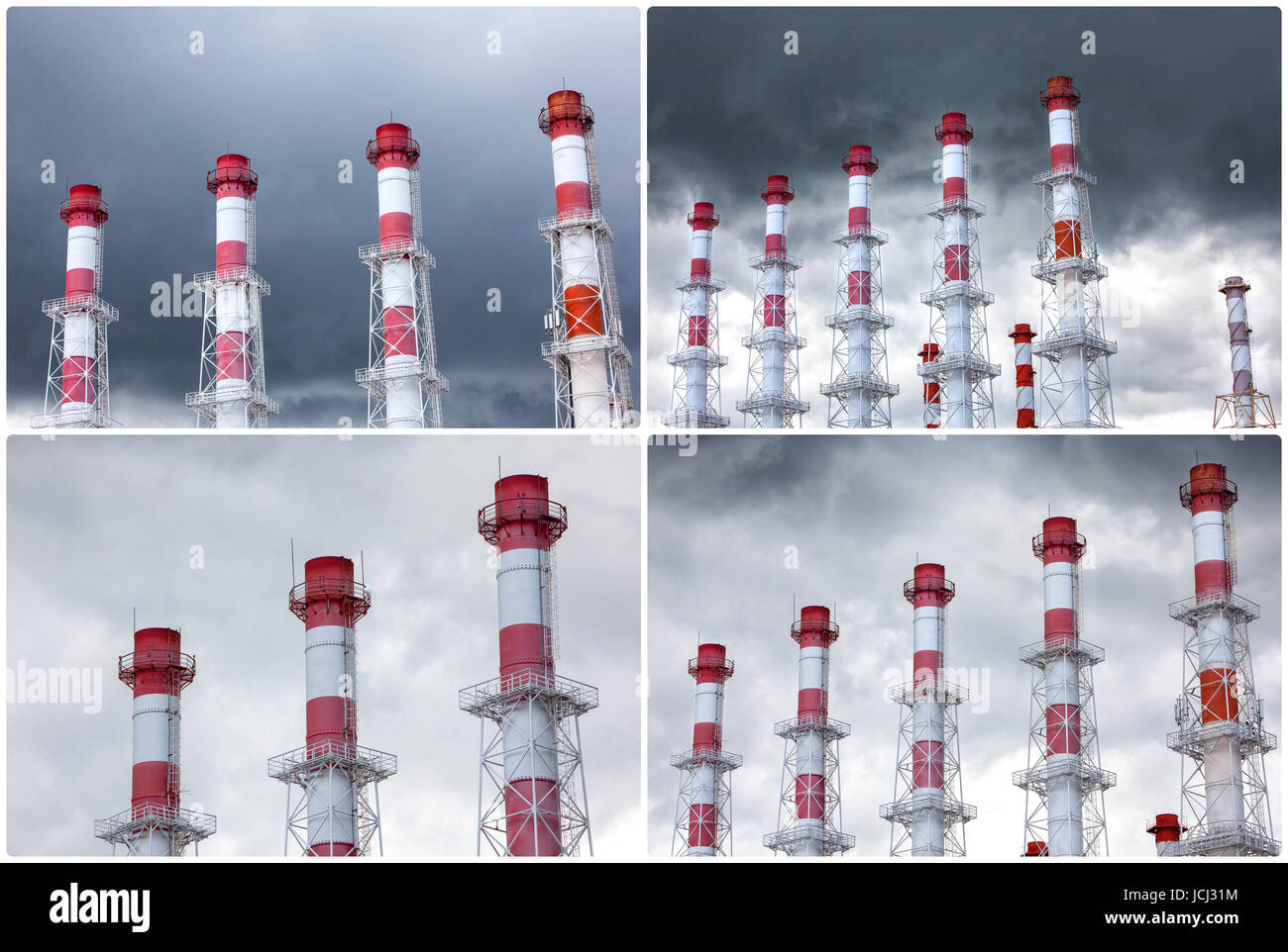 Industrial chimneys against the sky. high resolution Stock Photo - Alamy