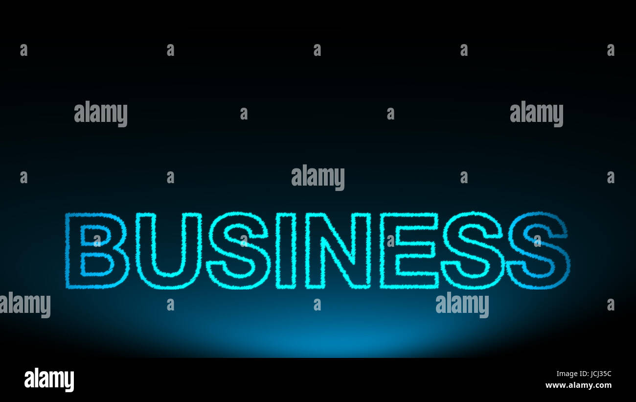 The three-dimensional text Business . Digital art. 3d render Stock ...