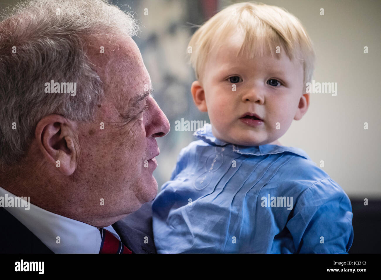 Church ceremony, baptism of young children. Parents, Grandparents ...