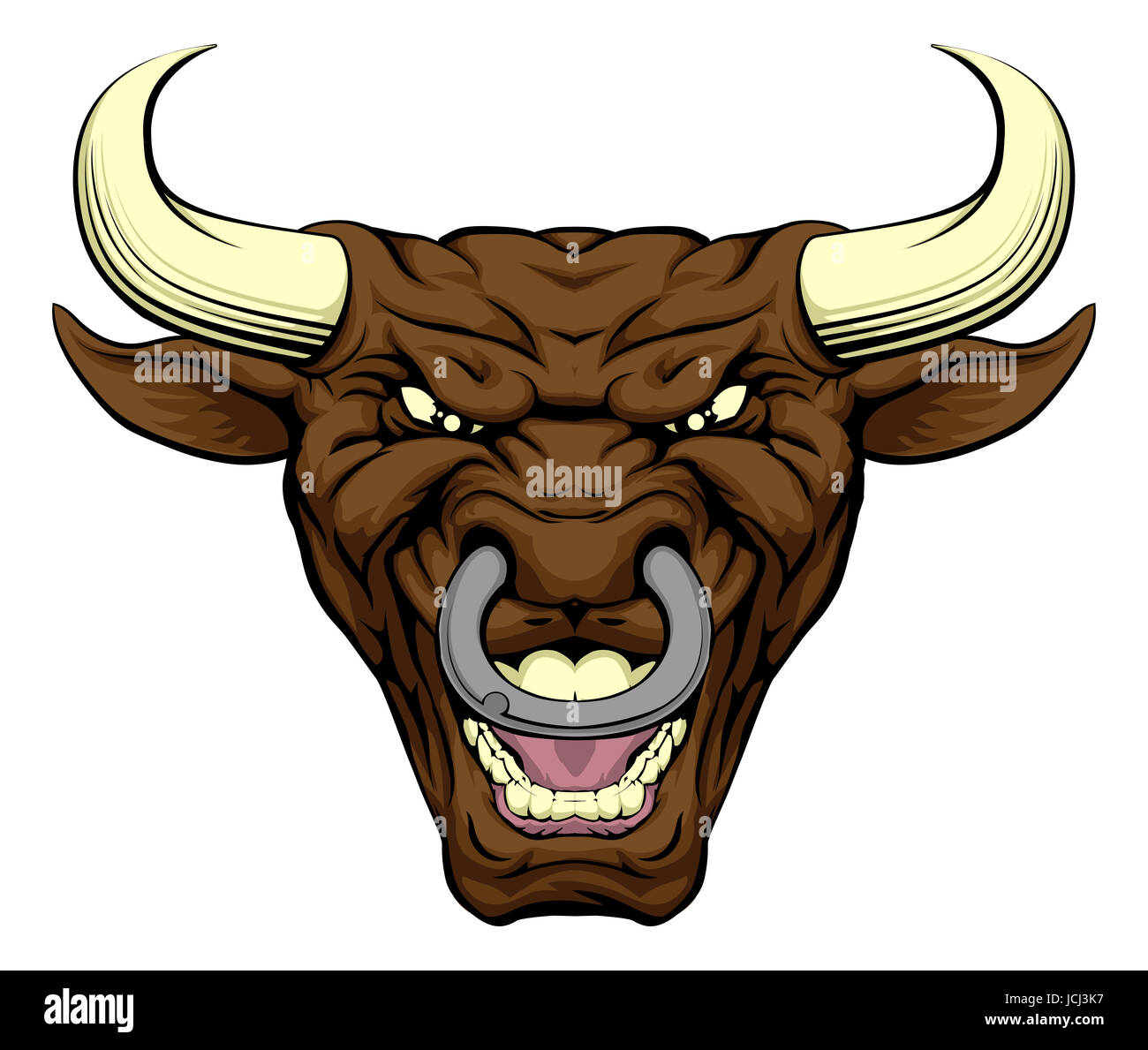 Cartoon Tough Mean Strong Bull High Resolution Stock Photography and ...