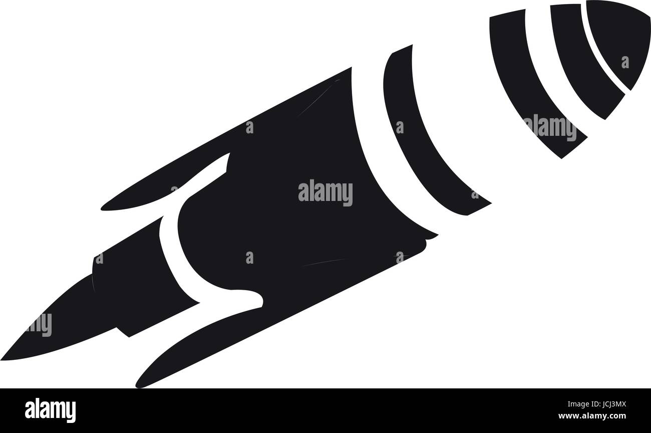 Isolated rocket silhouette Stock Vector Image & Art - Alamy