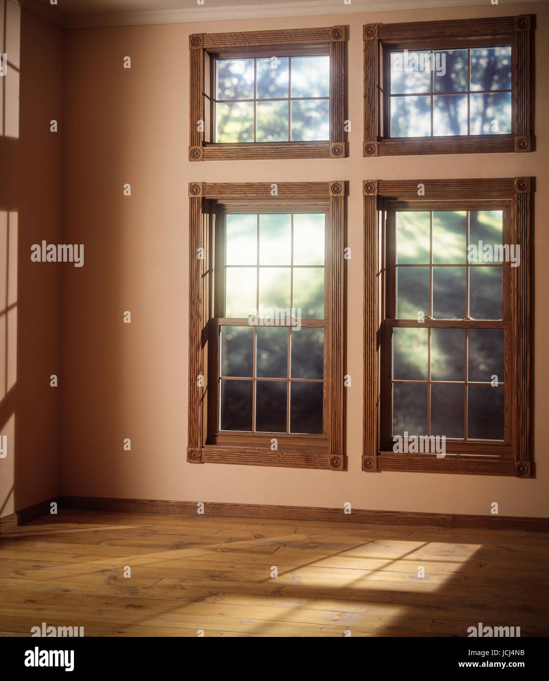 Room interior with windows Stock Photo - Alamy