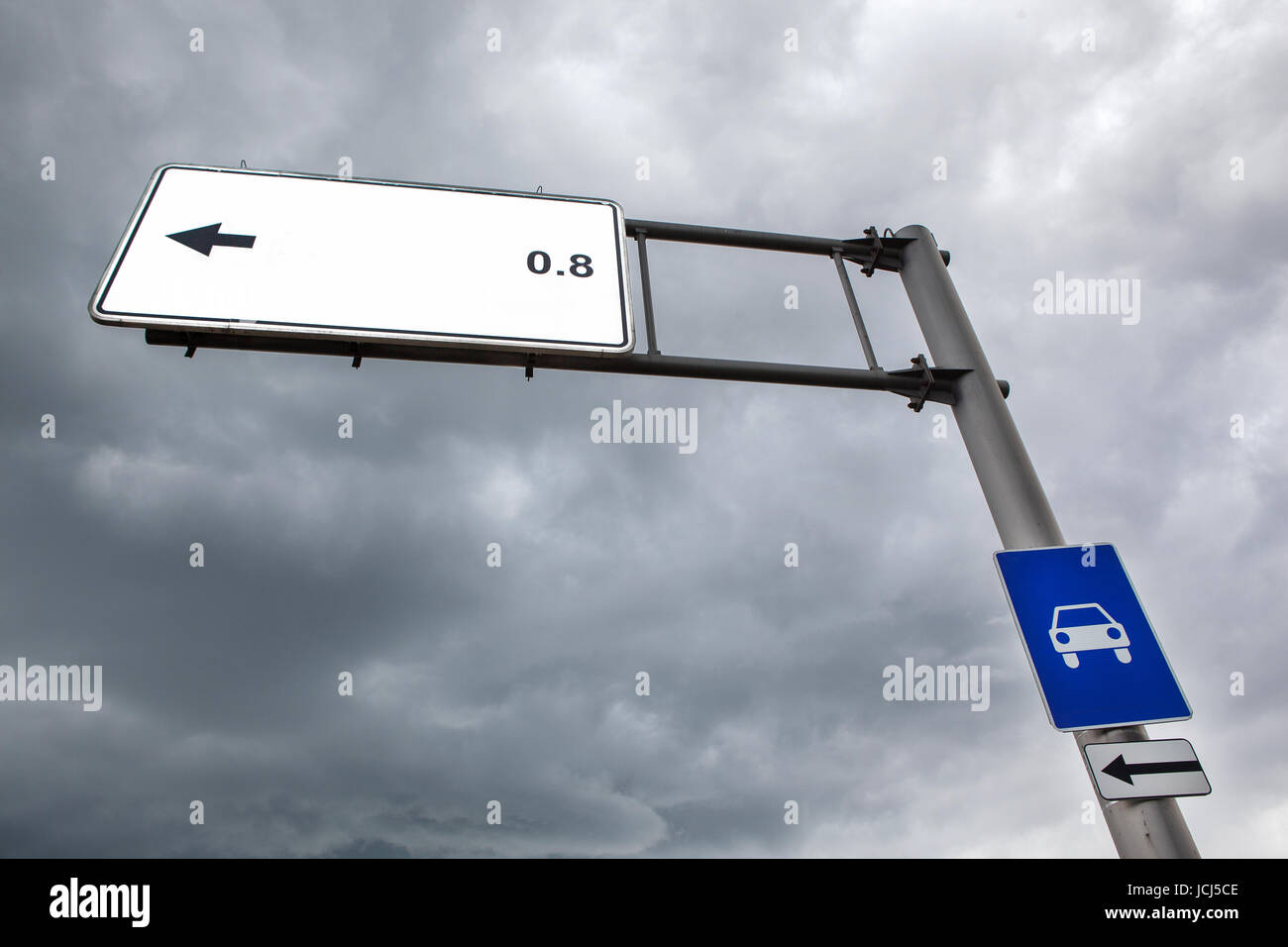 Big road sign against the sky Stock Photo - Alamy