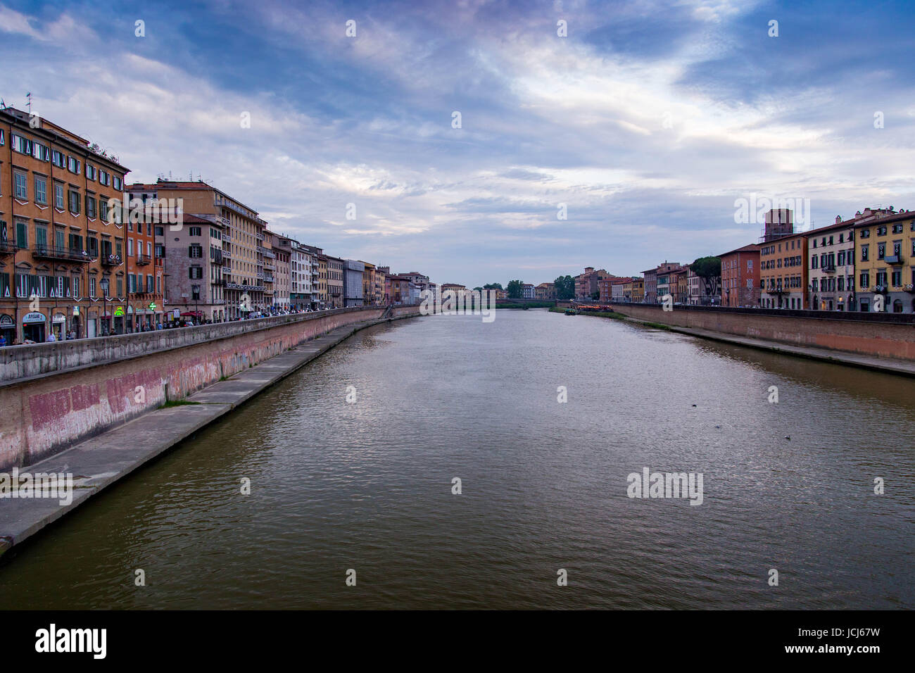 Pisa on the River Arno Stock Photo - Alamy