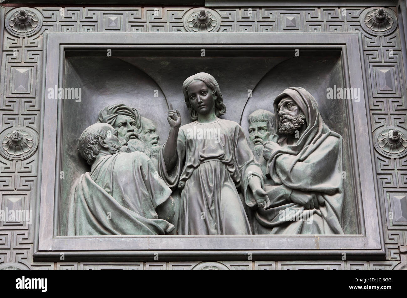 Christ explains St. Scripture in the temple of the doors of the ...