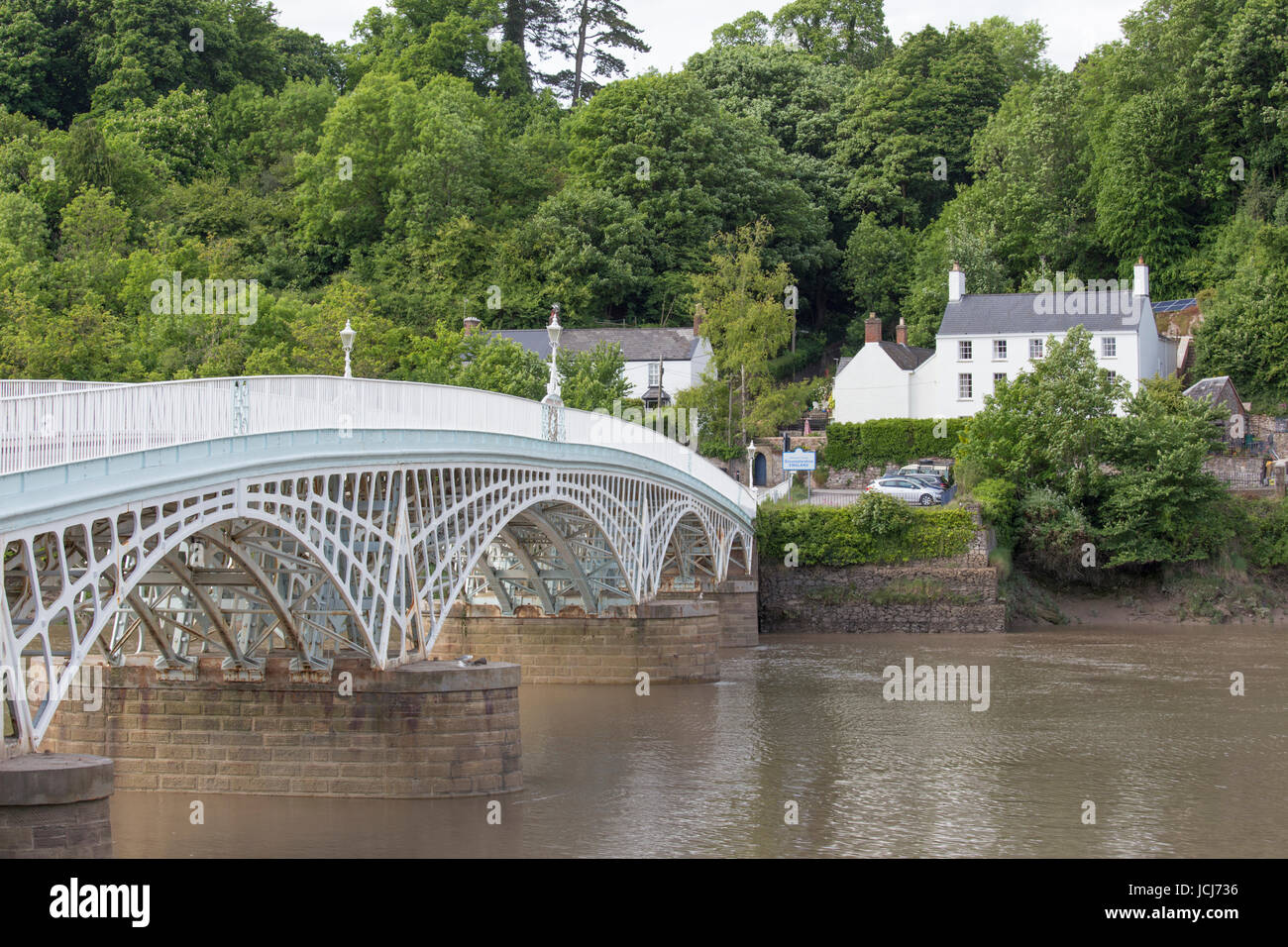 The Old Wye Bridge or Town Bridge, Chepstow, Monmouth, Wales, UK Stock ...