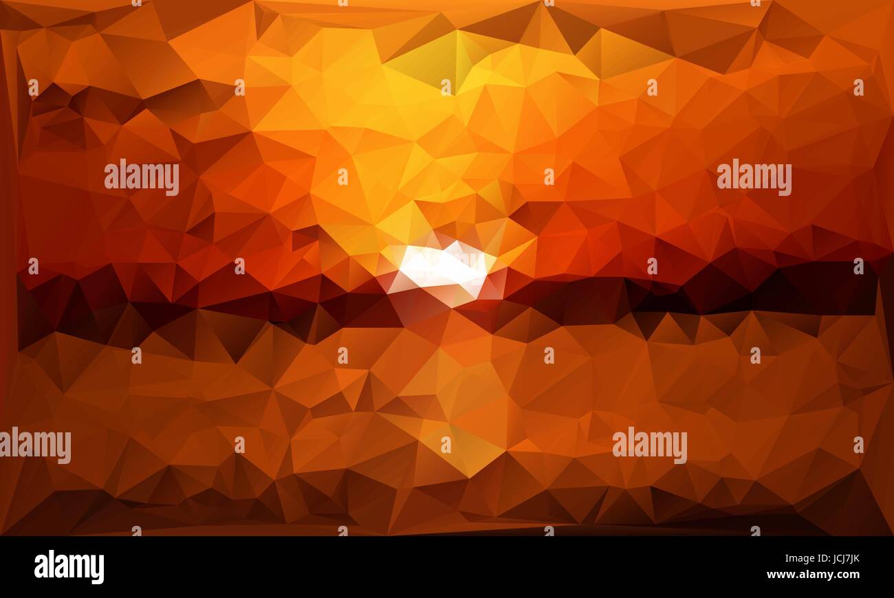 triangles abstract background - sunset - vector illustration Stock ...