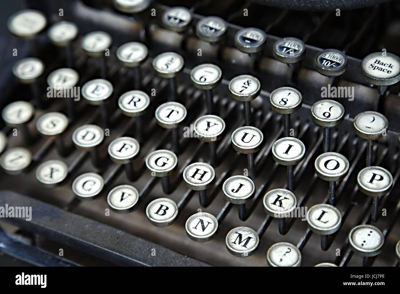 Old typewriter closeup o keys Stock Photo - Alamy