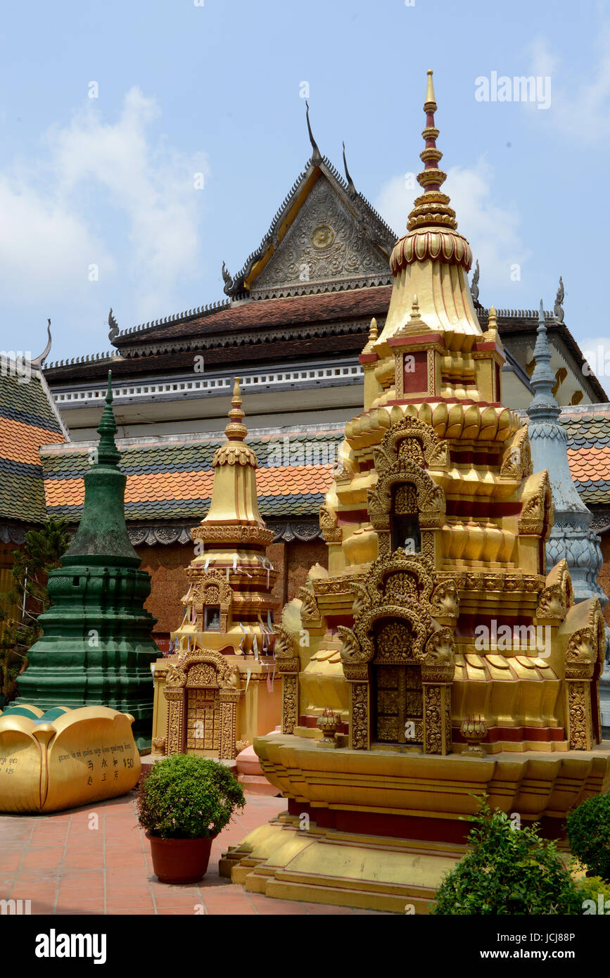 The Wat Bo Temple in the City centre of Siem Riep neat the Ankro Wat ...