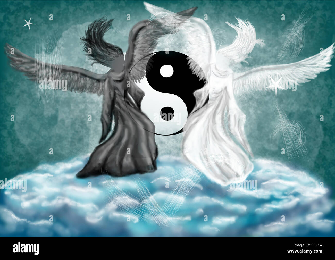 Yin and yang painting hi-res stock photography and images - Alamy