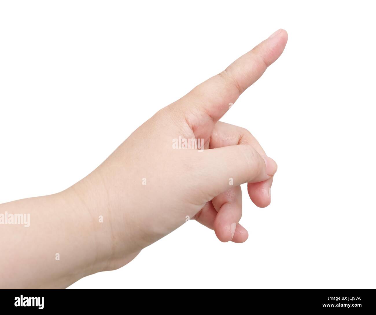 Business Concept, Close Up of Hand Pointing or Touching A Finger at ...