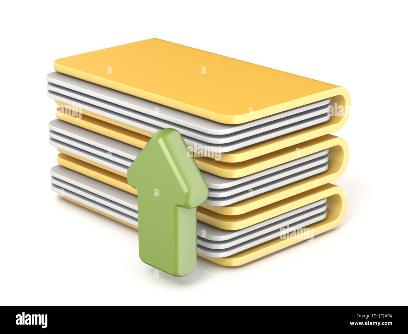 Upload folder icon 3D render illustration isolated on white background ...