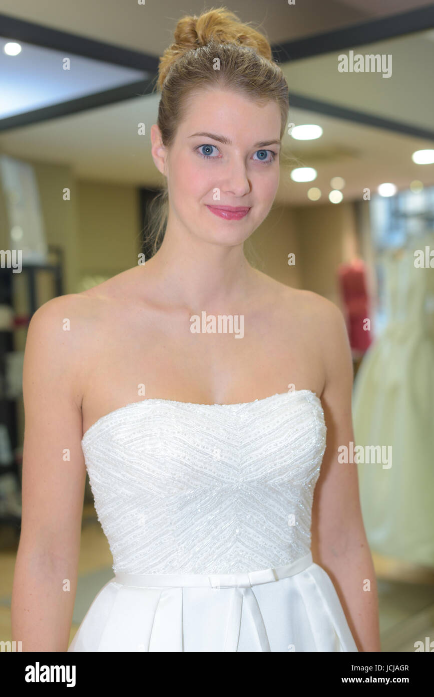 cheerful future bride is preparing for marriage Stock Photo - Alamy