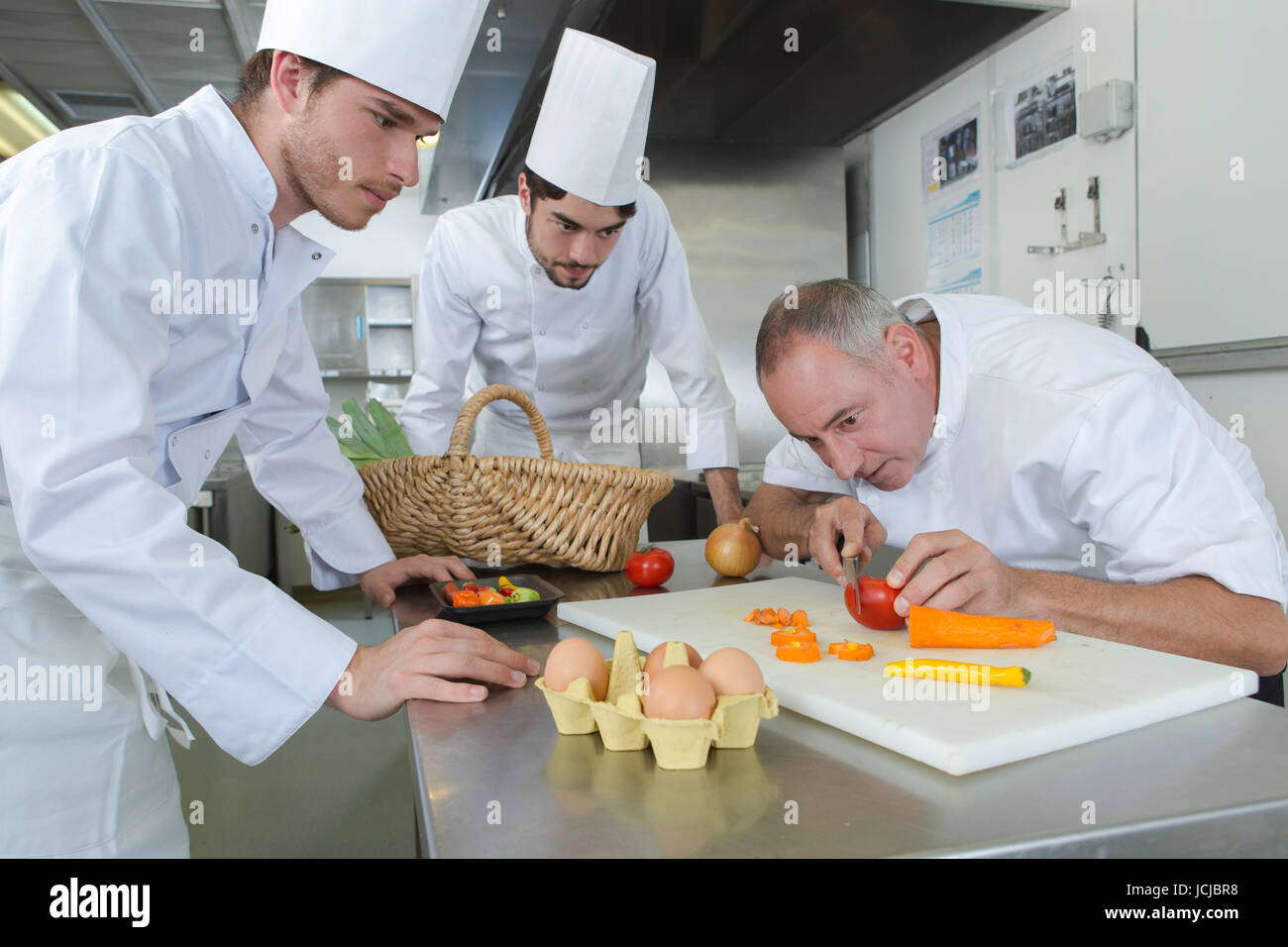 students training to work in catering industry Stock Photo - Alamy