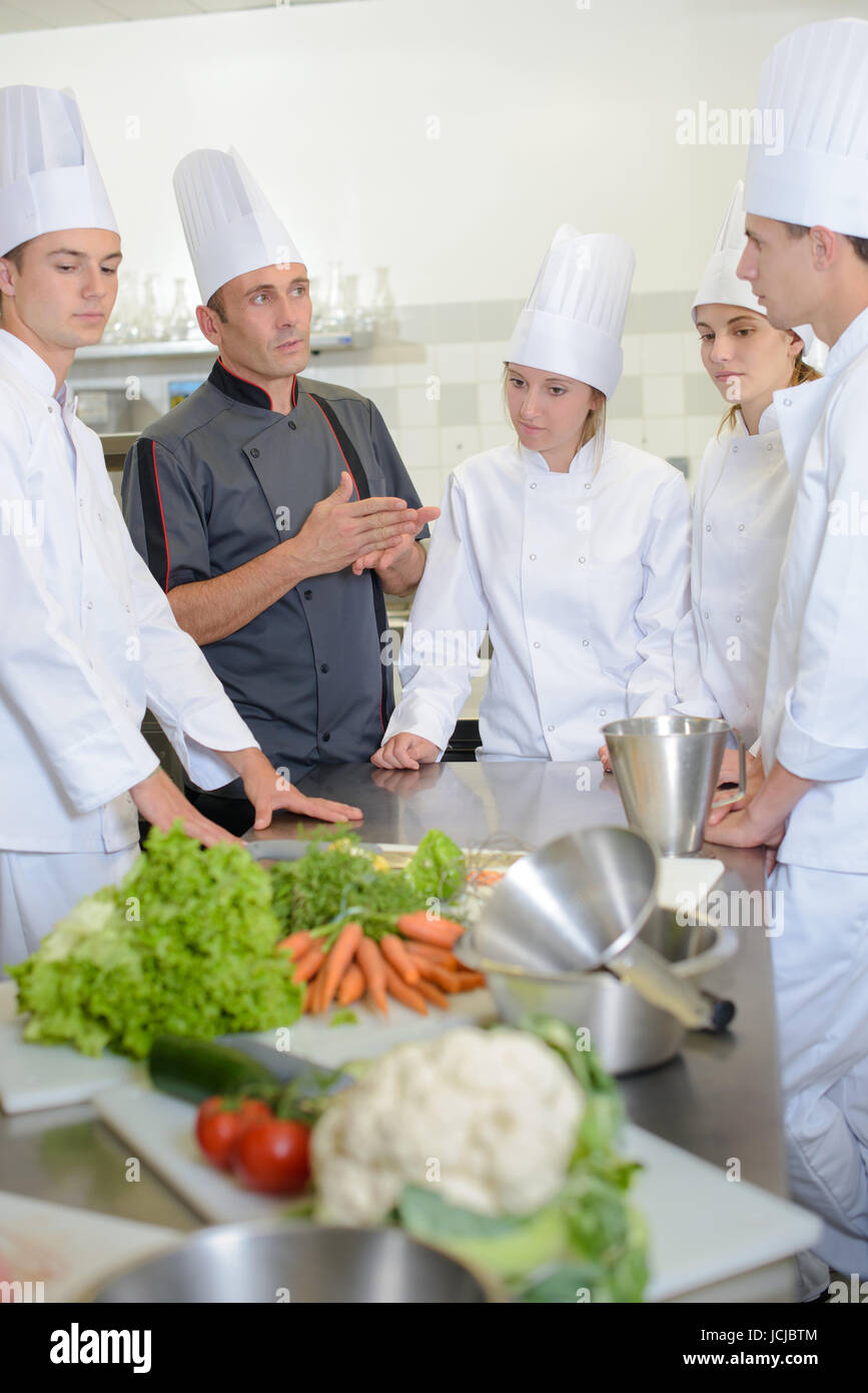 team of restaurant chef helping each other Stock Photo - Alamy